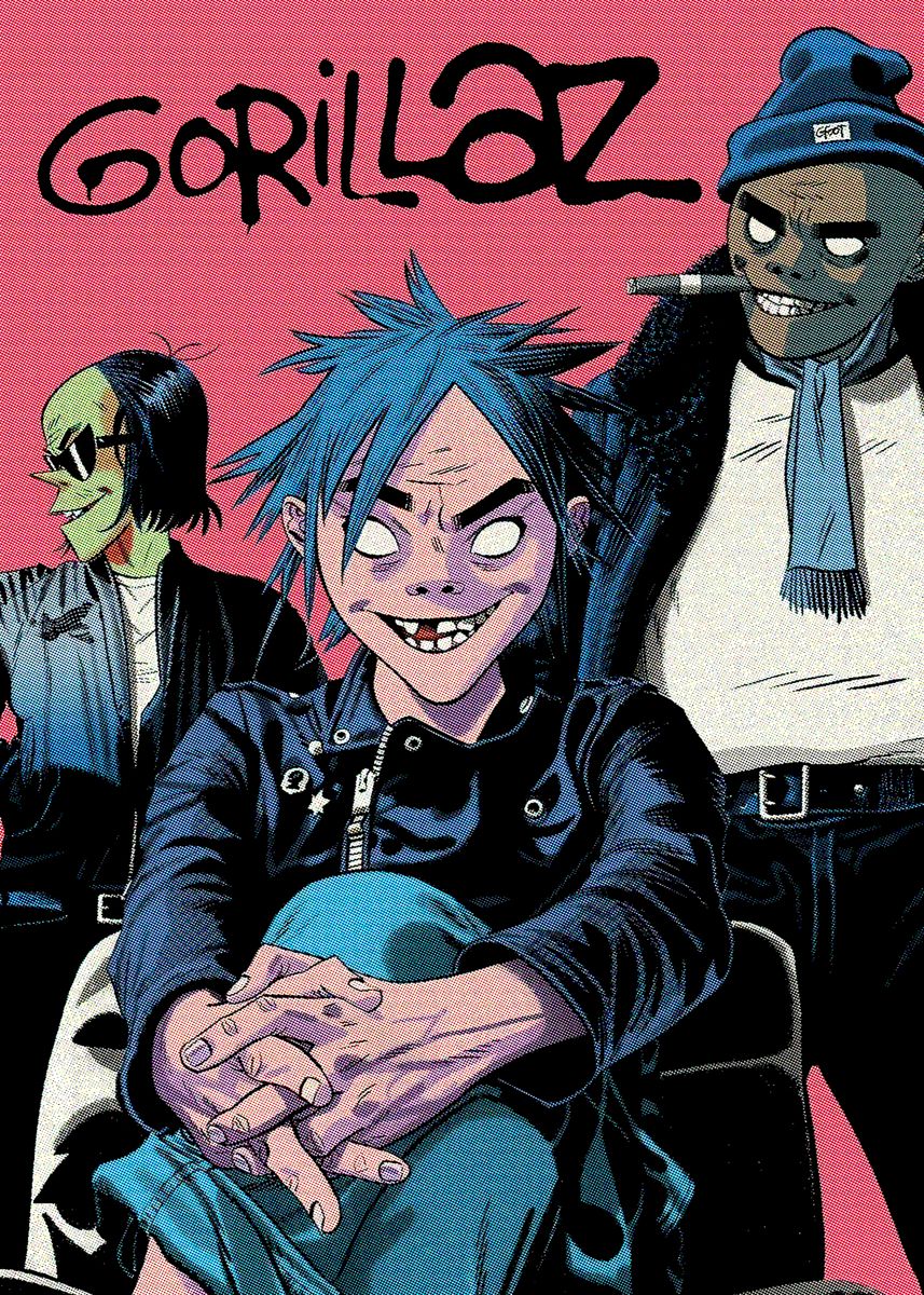 'Gorillaz Band Artwork' Poster, picture, metal print, paint by ...