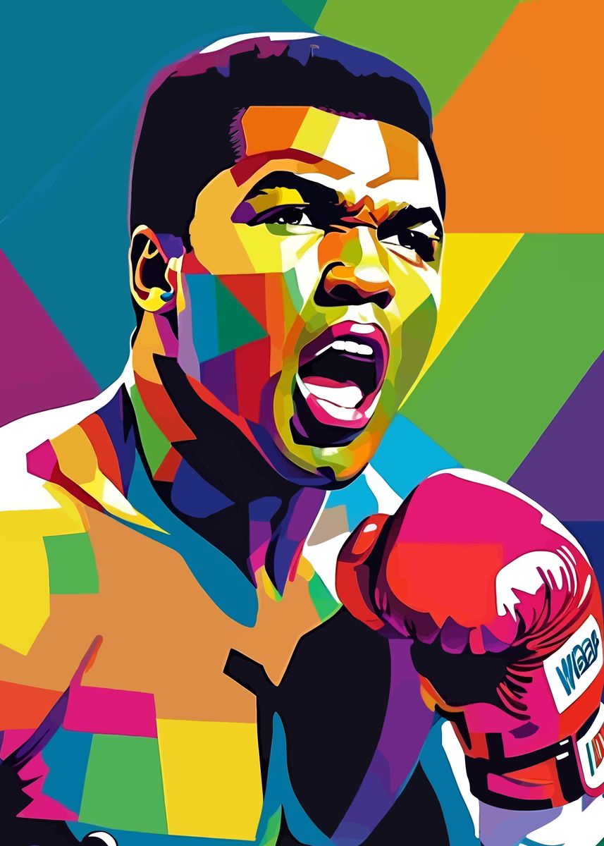 'Muhammad Ali Pop Art' Poster, picture, metal print, paint by MIROKU ...