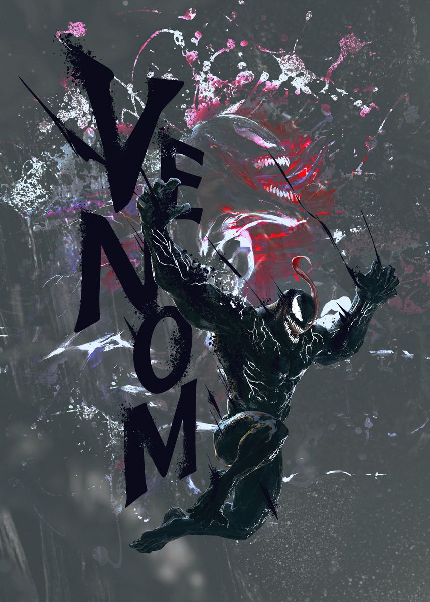 'Painted Venom Sky' Poster, picture, metal print, paint by Marvel ...