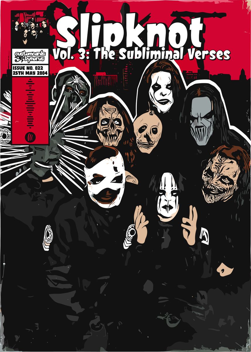 'Slipknot Vol. 3 Comic Cover' Poster, picture, metal print, paint by ...