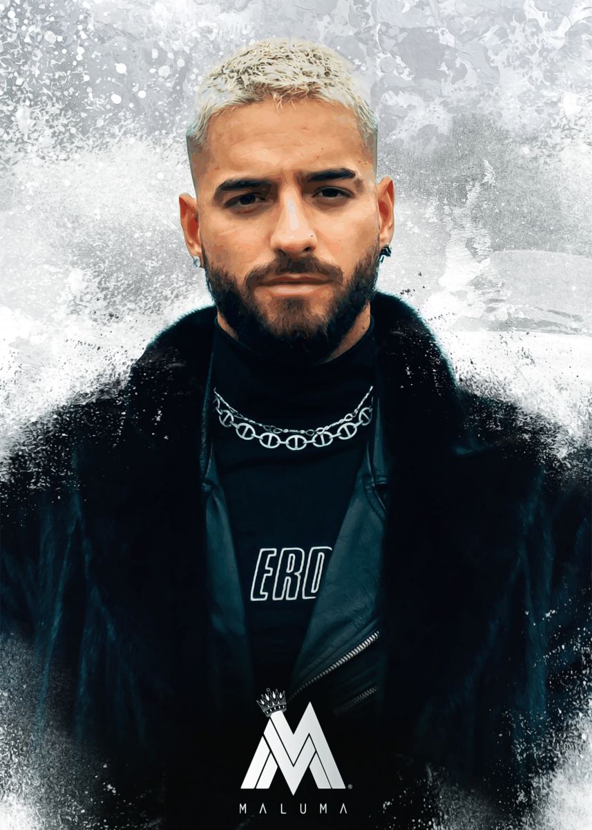 'Maluma' Poster, picture, metal print, paint by Micho Abstract | Displate