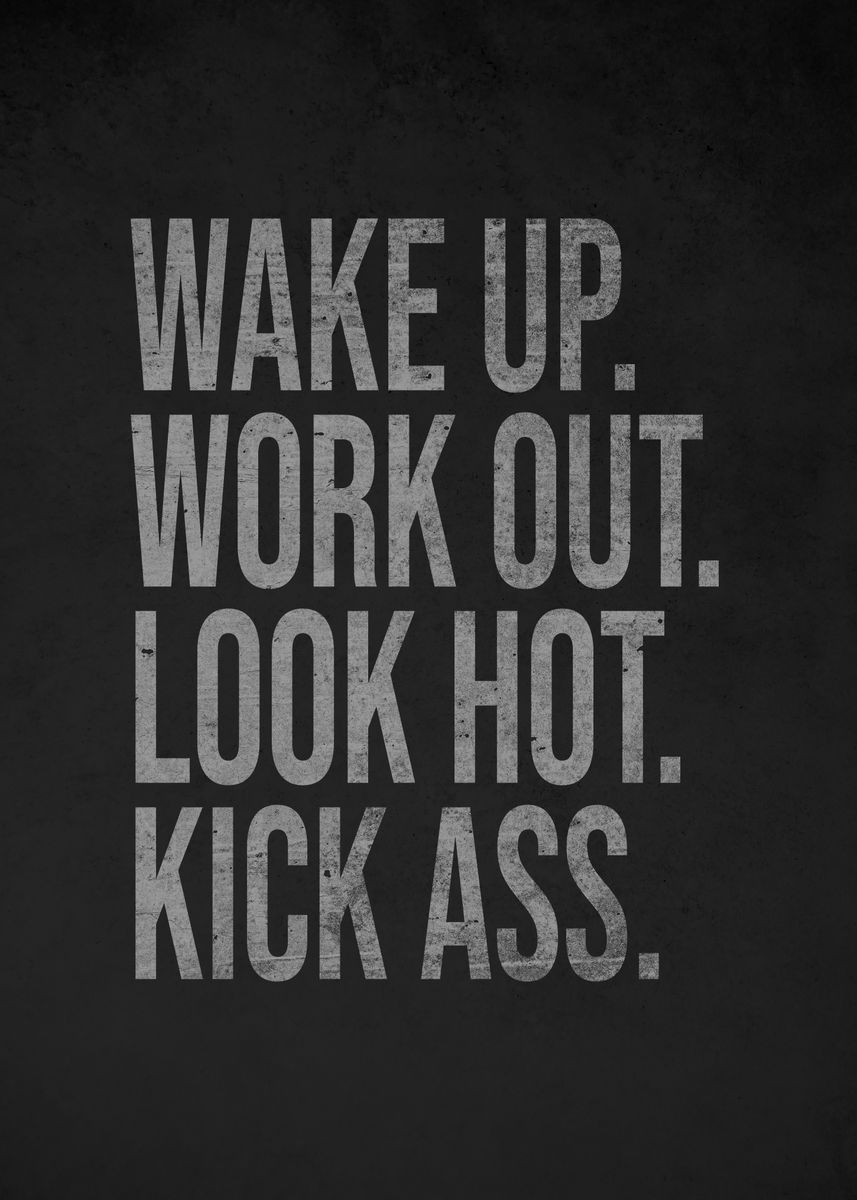 'Motivational Gym Quote Poster' Poster, picture, metal print, paint by ...