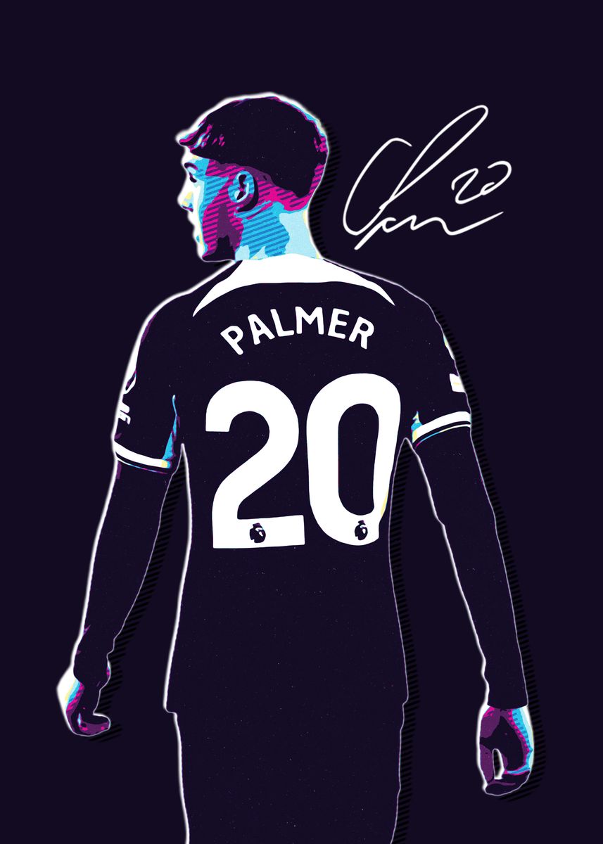 'Cole Palmer Footballer' Poster, picture, metal print, paint by Siksis ...