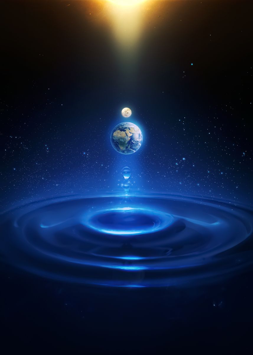 'Cosmic Drops' Poster, picture, metal print, paint by Bruno Macedo ...