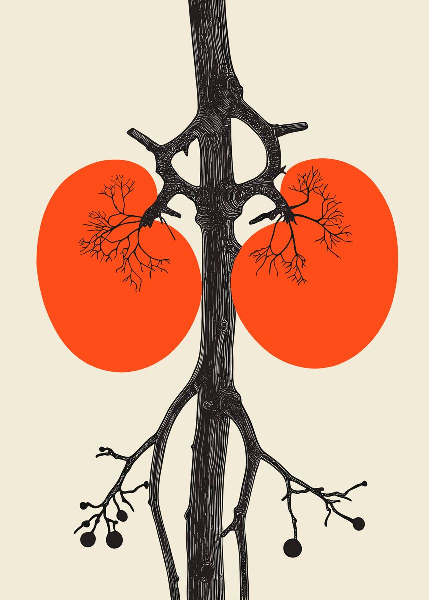 'Tree of Life with Kidneys' Poster, picture, metal print, paint by ...