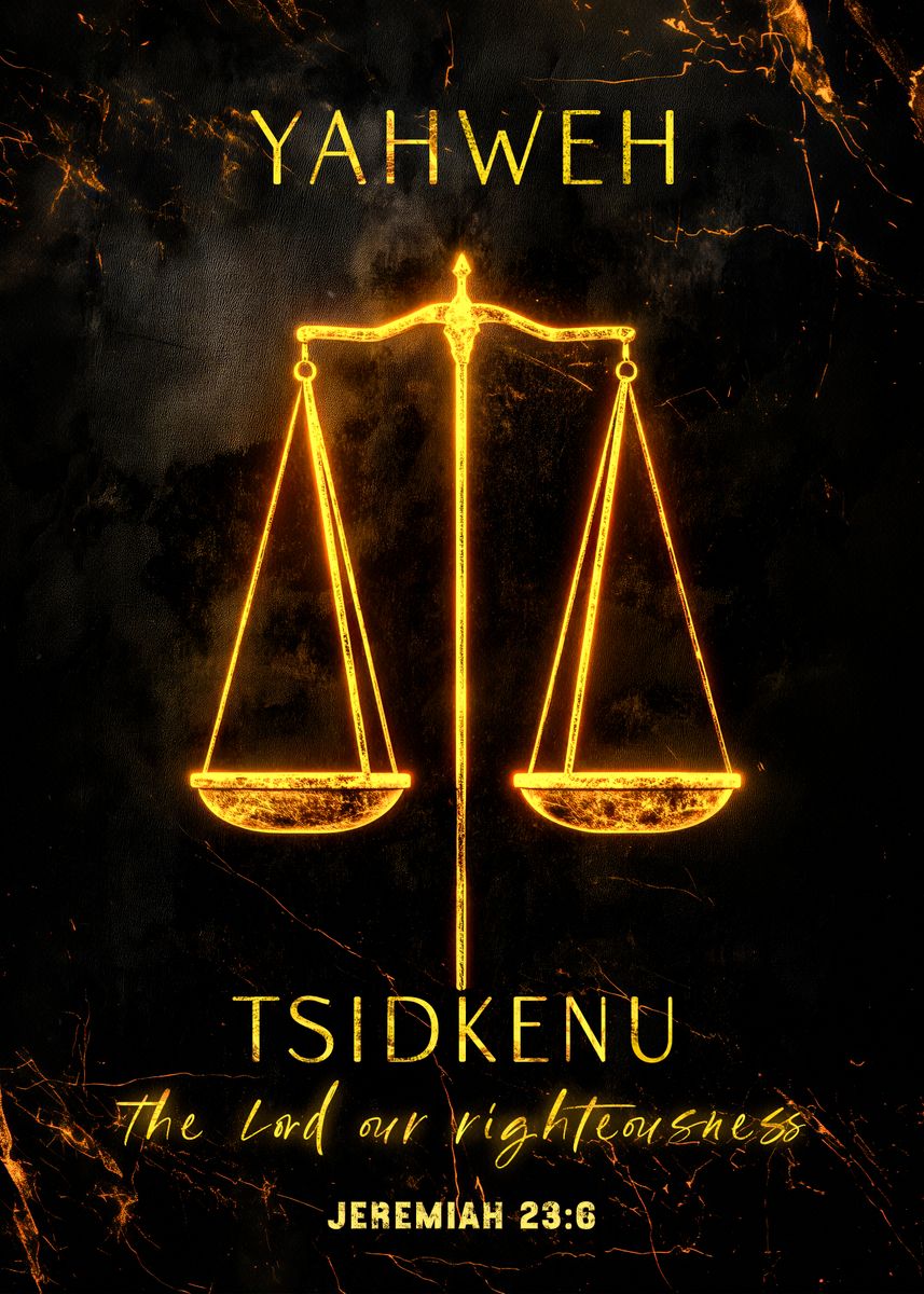'Yahweh Tsidkenu' Poster, picture, metal print, paint by The creative Hub | Displate
