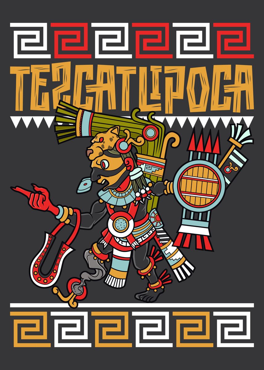 'Tezcatlipoca Aztec God' Poster, picture, metal print, paint by ...