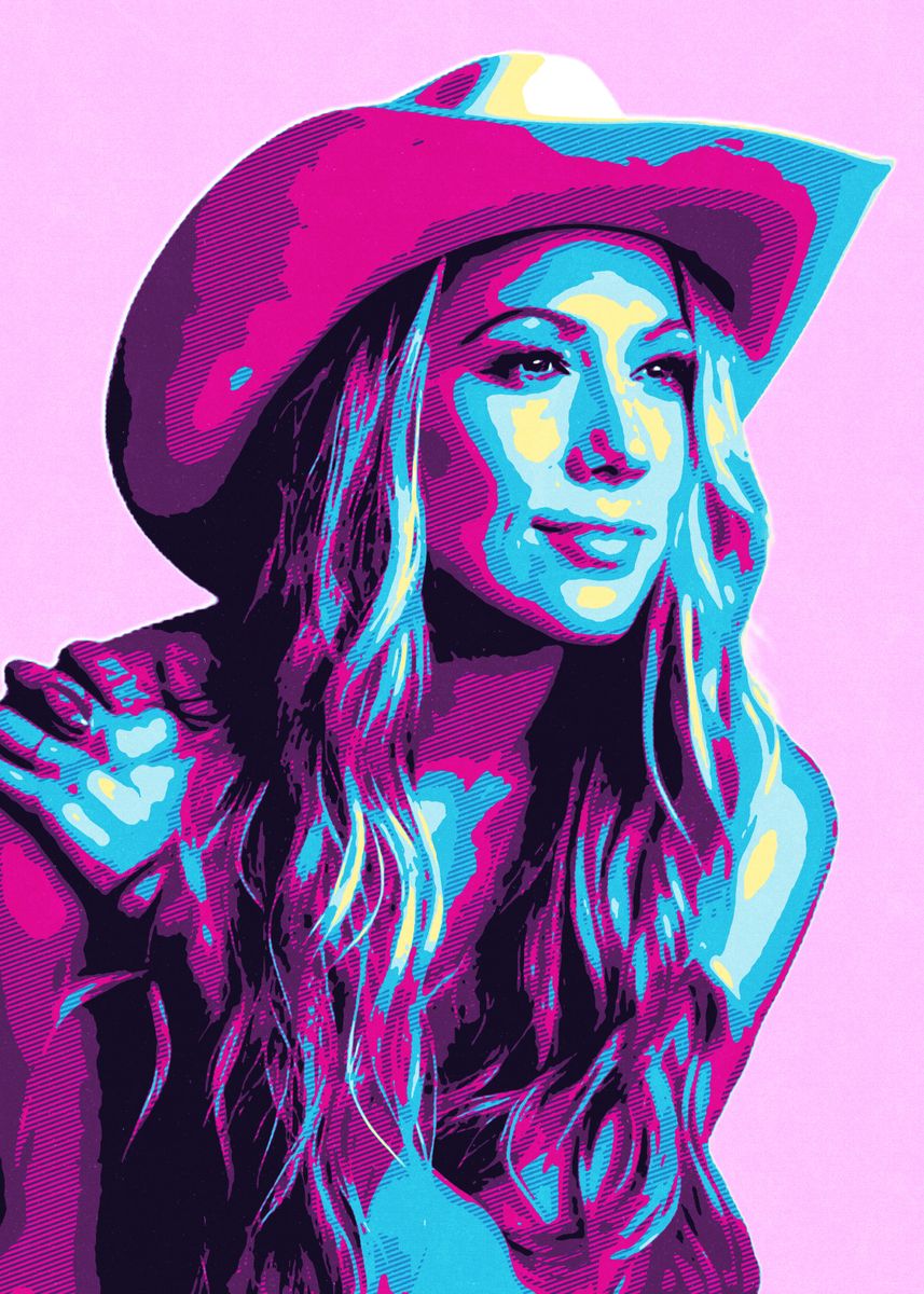 'Colbie Caillat Retro Art' Poster, picture, metal print, paint by Papa ...