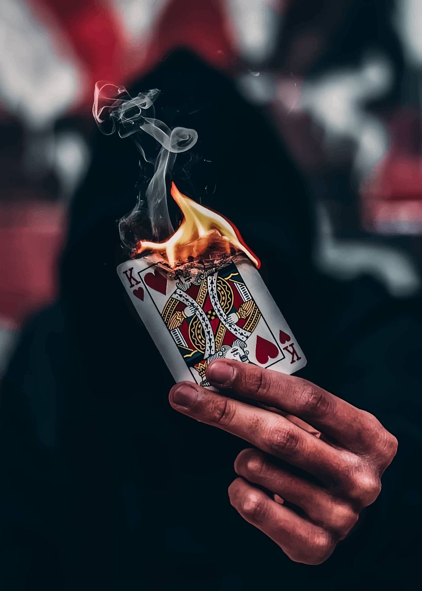 'Burning King of Hearts' Poster, picture, metal print, paint by miosoul ...