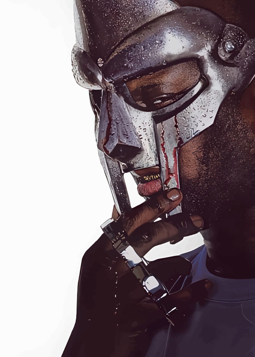 'MF DOOM Portrait' Poster, picture, metal print, paint by VisionPrint ...