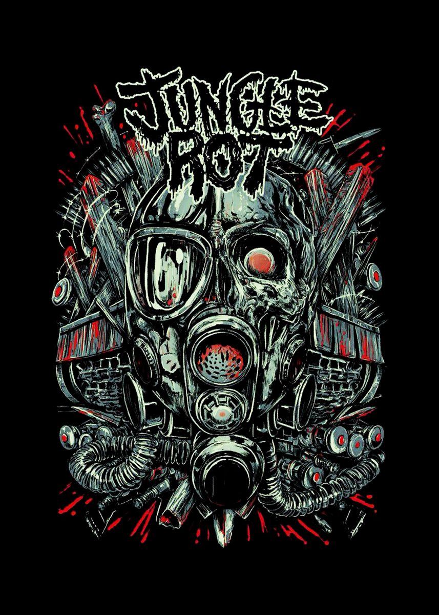 'Jungle Rot Gas Mask' Poster, picture, metal print, paint by Éclips ...