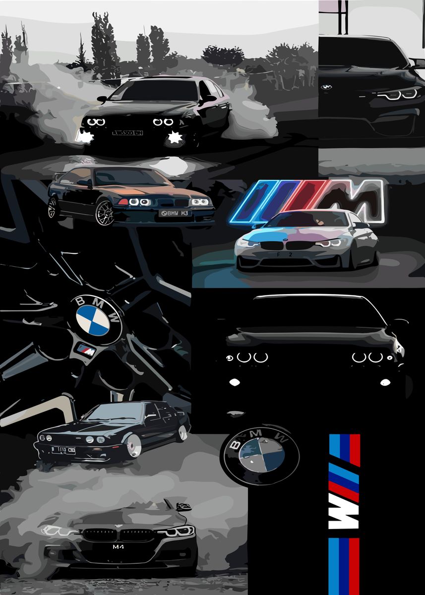 'BMW ' Poster, picture, metal print, paint by Snoor | Displate