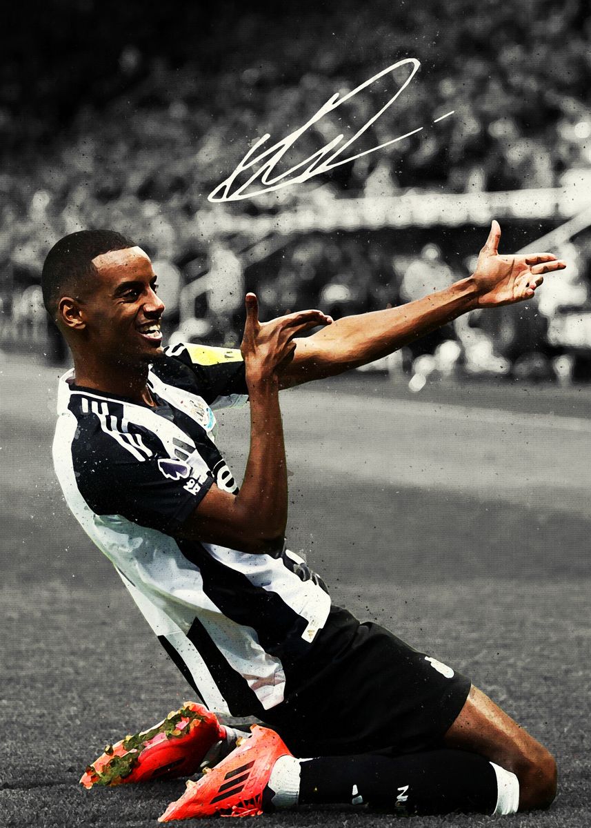 'Alexander Isak' Poster, picture, metal print, paint by Katy 227 | Displate