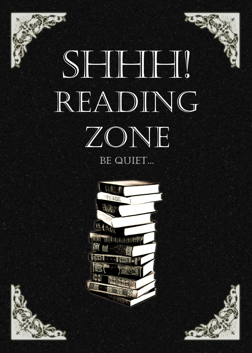 'Reading Zone Sign' Poster, picture, metal print, paint by ArsArtificia ...