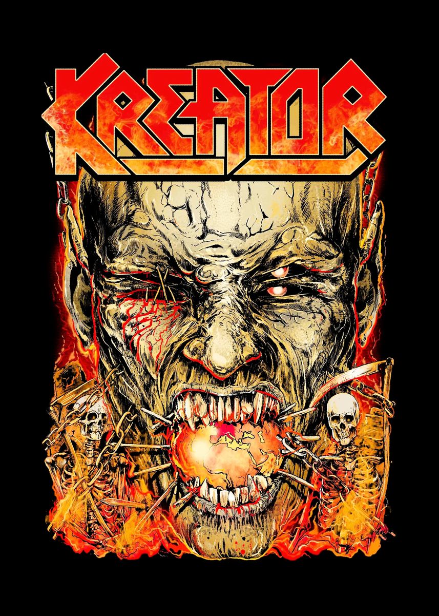 'Kreator Band Artwork' Poster, picture, metal print, paint by Éclips ...