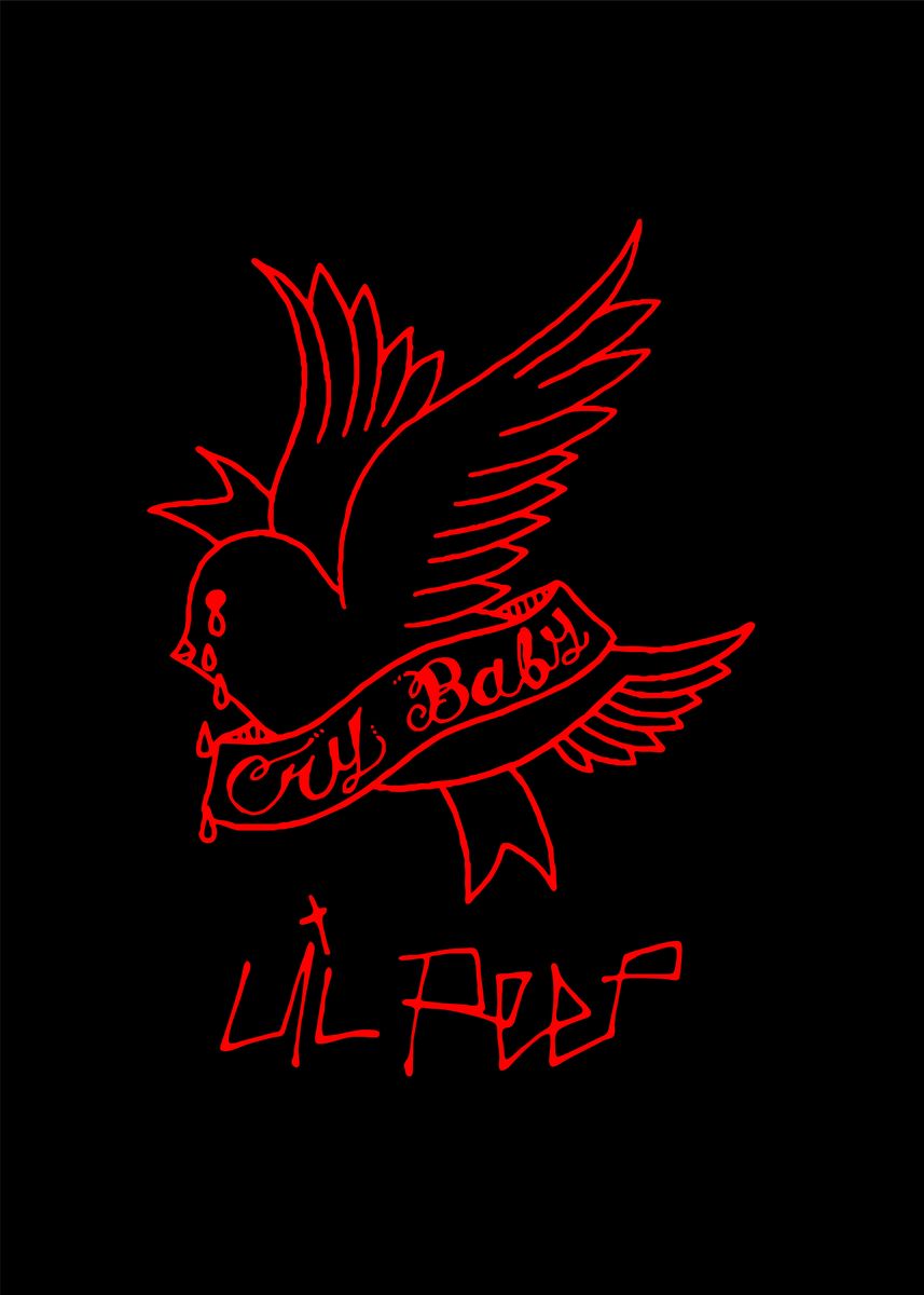 'Lil Peep Crybaby Bird Logo' Poster, picture, metal print, paint by Top ...