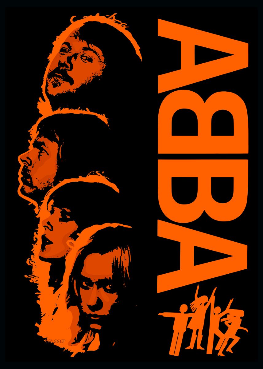 'ABBA Band Poster' Poster, picture, metal print, paint by Bendrat Core ...