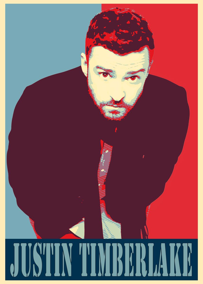 'Justin Timberlake Pop Art Poster' Poster, picture, metal print, paint ...