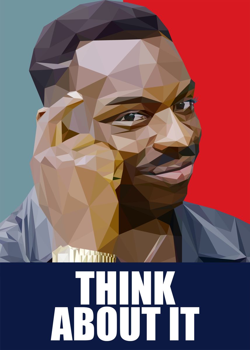 'Think About It Meme' Poster, picture, metal print, paint by Exclusive ...