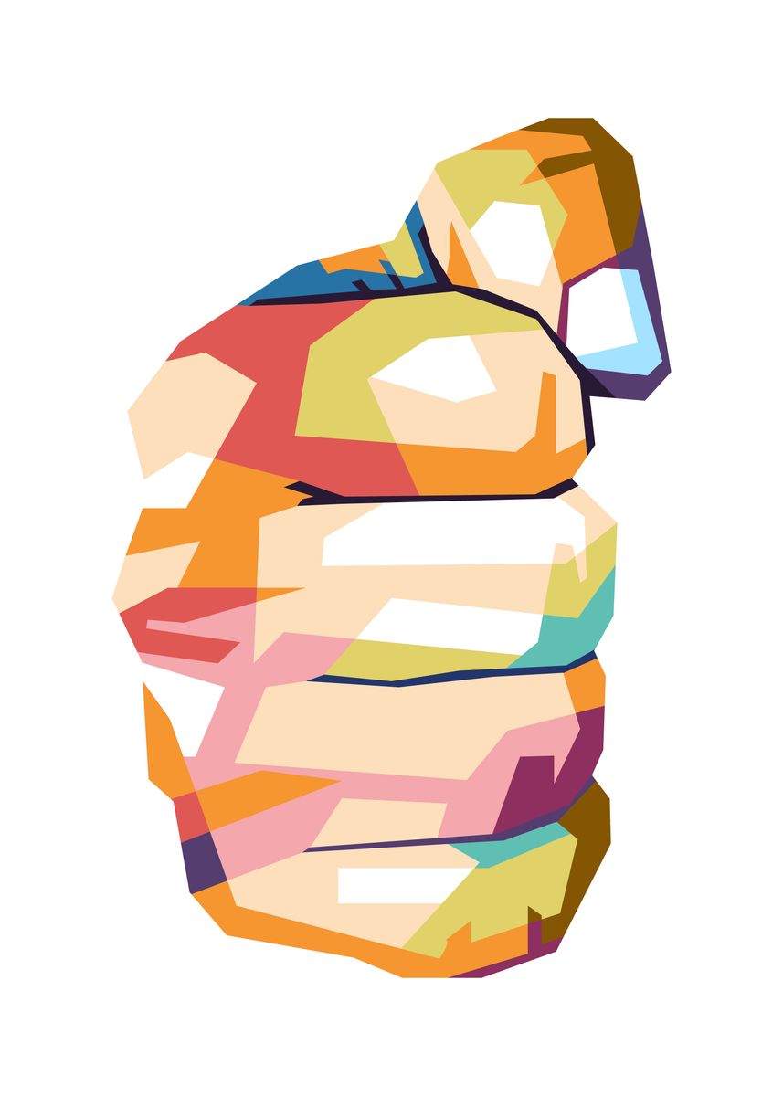 'Abstract Hand Gesture' Poster, picture, metal print, paint by Rizky ...