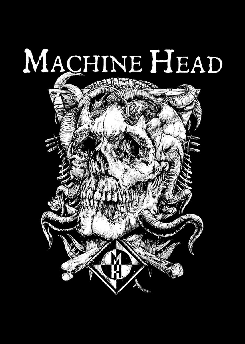 'Machine Head Skull Logo' Poster, picture, metal print, paint by Éclips ...