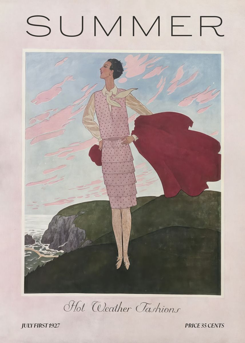 'Summer Fashion Magazine Cover' Poster, picture, metal print, paint by ...