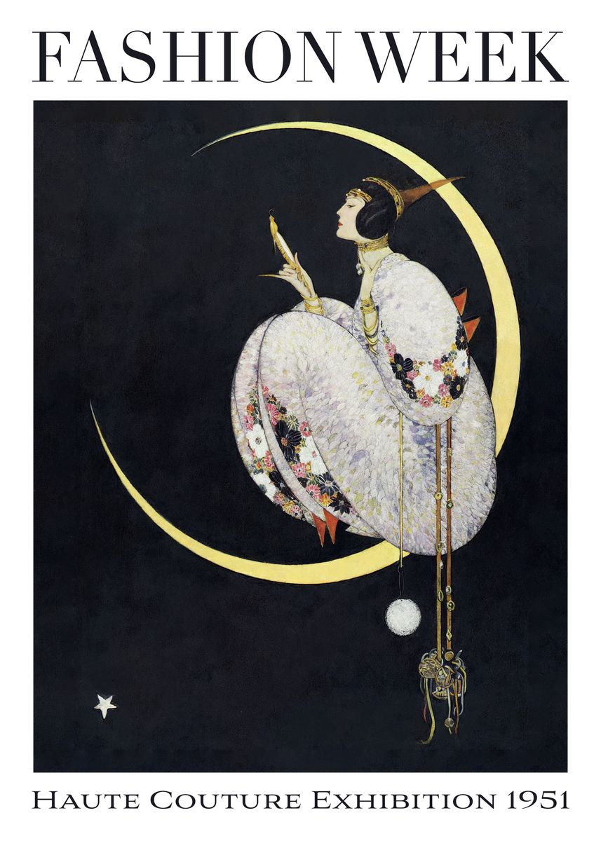 'Fashion Week Celestial Magazine' Poster, picture, metal print, paint ...