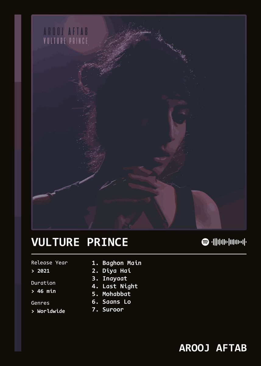 'Vulture Prince (2021) Album by Arooj Aftab' Poster, picture, metal ...