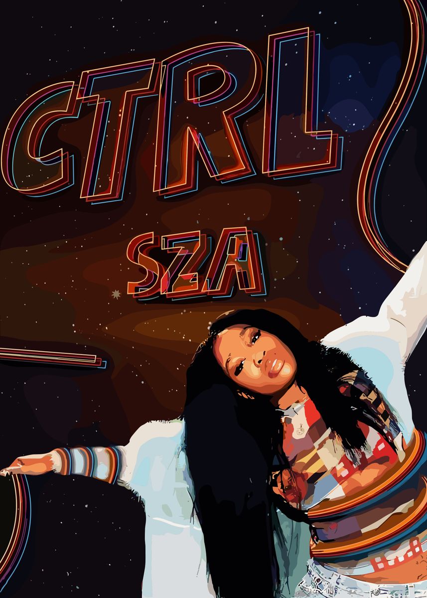 'SZA Ctrl Album Art' Poster, picture, metal print, paint by VisionPrint ...
