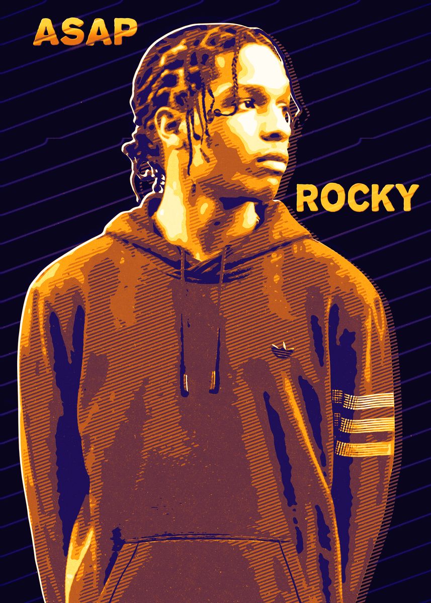 'ASAP Rocky Portrait' Poster, picture, metal print, paint by maxmoen ...