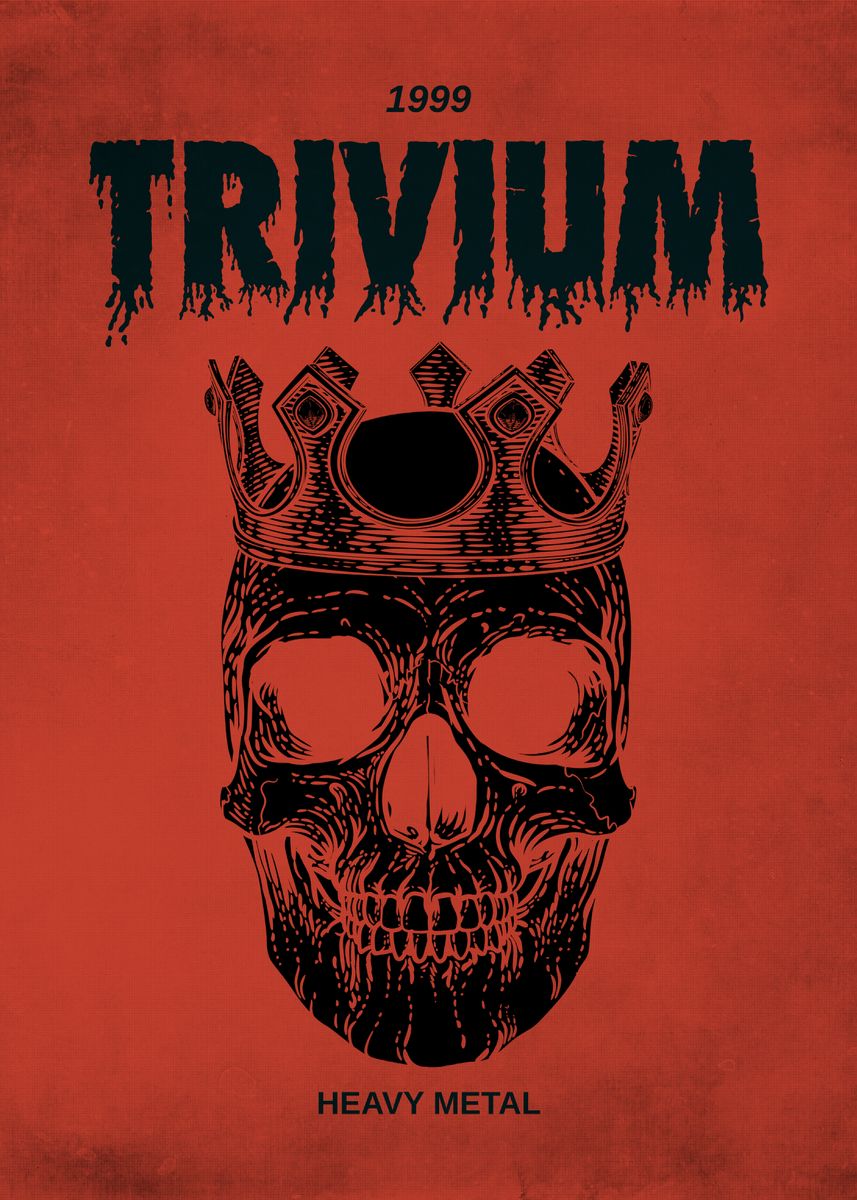'Trivium Heavy Metal Skull' Poster, picture, metal print, paint by ...