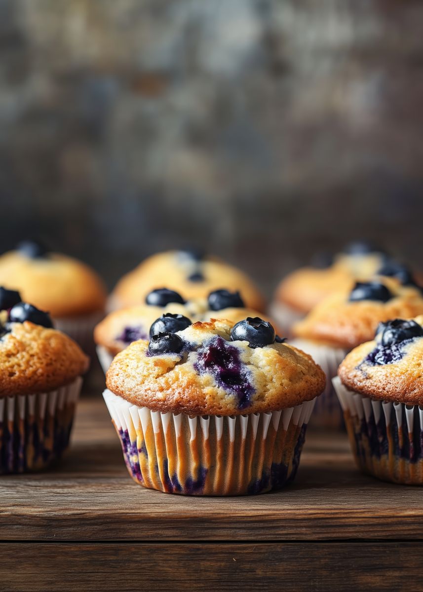 'Blueberry Muffins' Poster, picture, metal print, paint by Rawbin ...