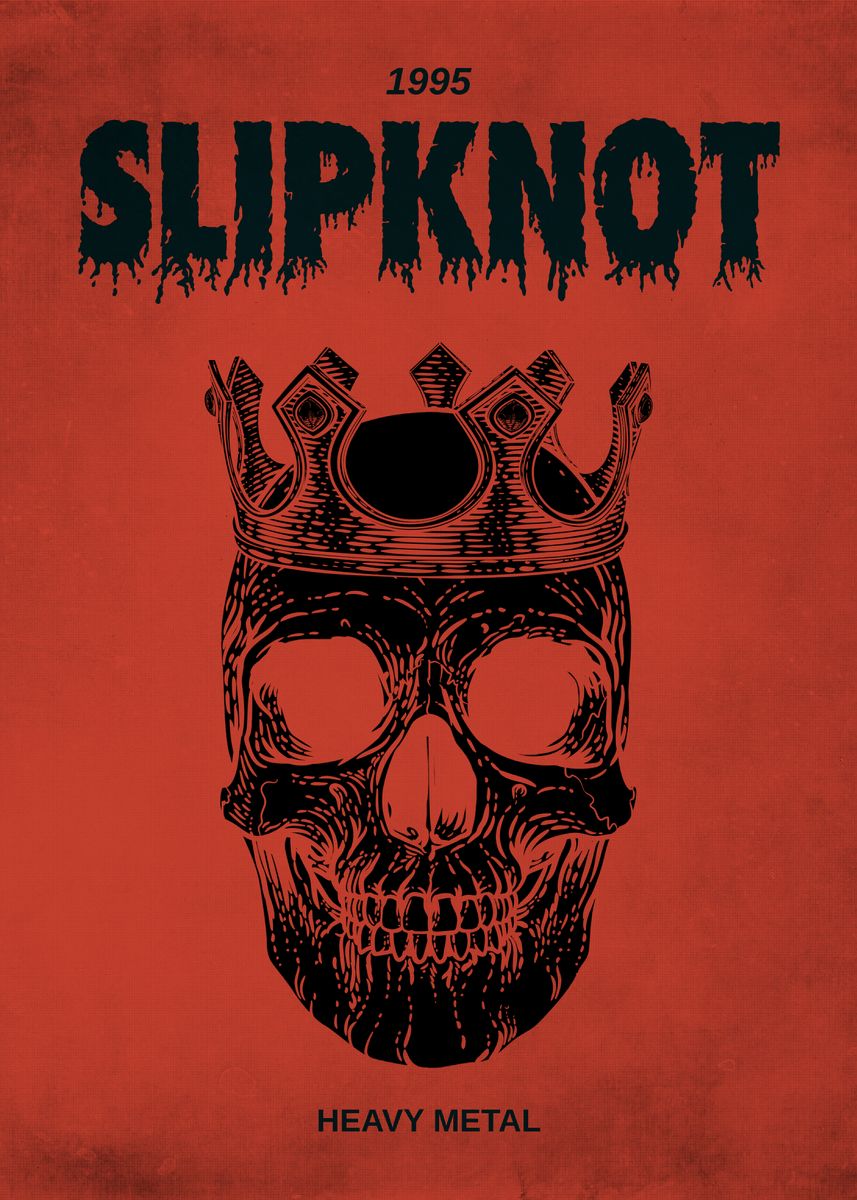 'Slipknot Skull Poster' Poster, picture, metal print, paint by ...