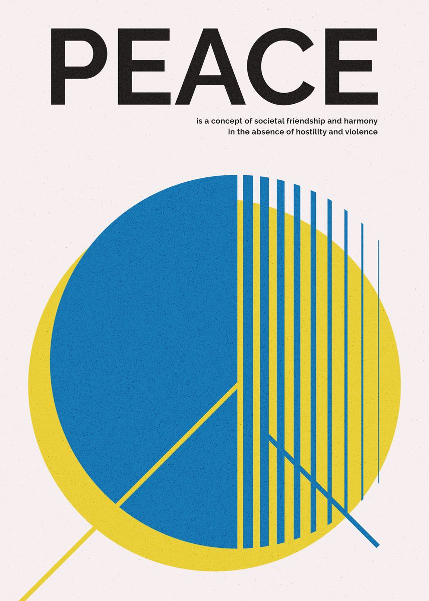 'Peace Symbol Abstract Art' Poster, picture, metal print, paint by CG ...