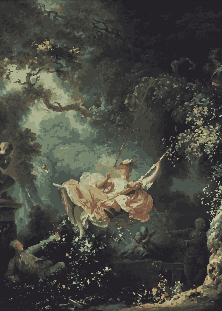 'Woman on a Swing' Poster, picture, metal print, paint by cypher the ...