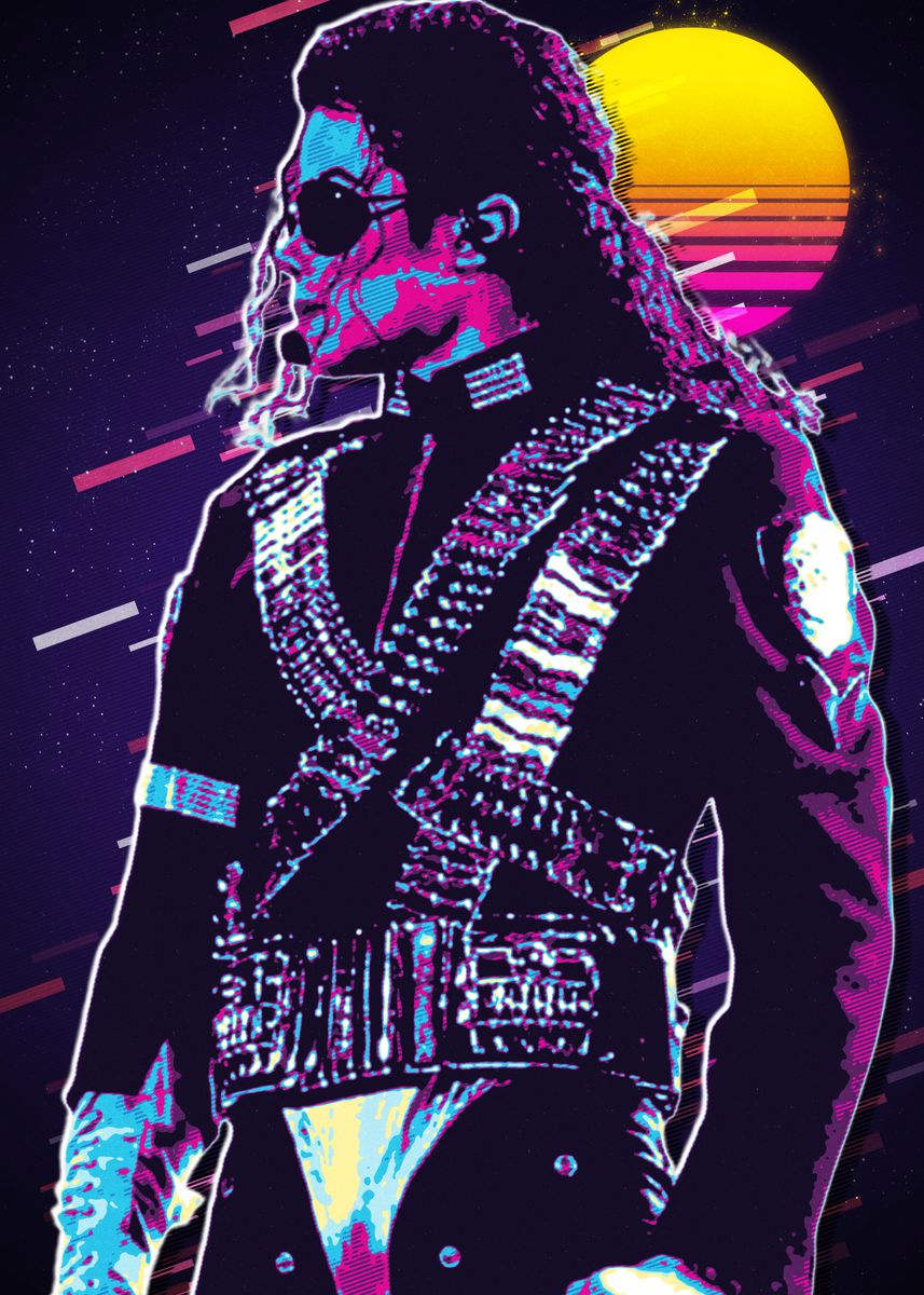 'Michael Jackson Retro Art' Poster, picture, metal print, paint by Nusi ...