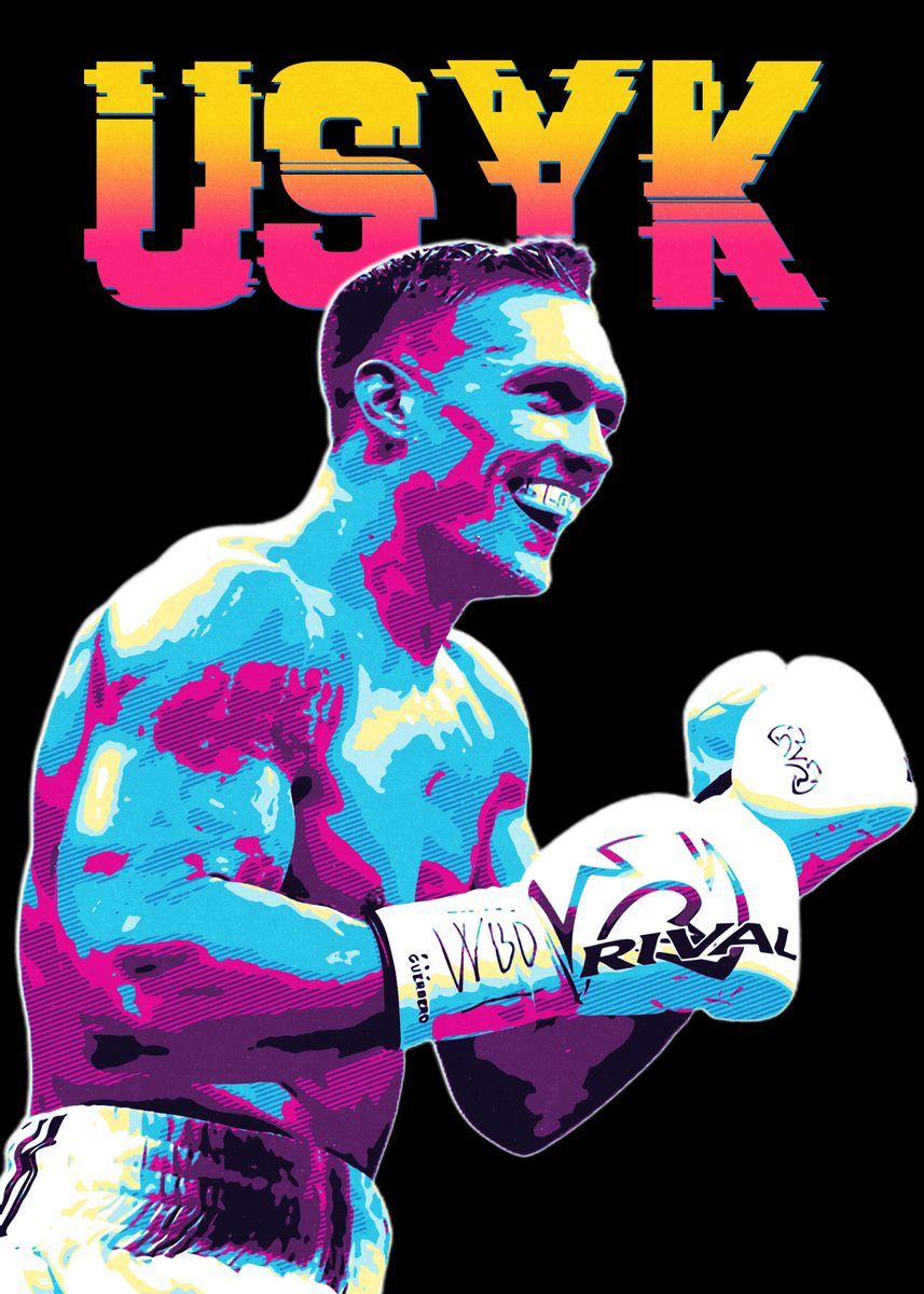 'Usyk Boxing Art' Poster, picture, metal print, paint by Papa Giana ...
