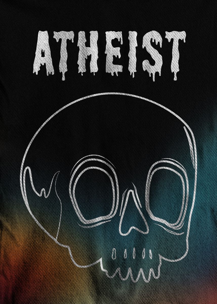 'Atheist Skull Design' Poster, picture, metal print, paint by Glengs ...