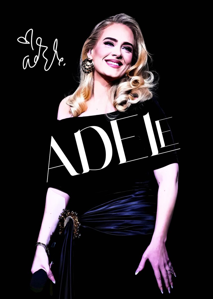 'Adele Portrait' Poster, picture, metal print, paint by Mus Mius | Displate