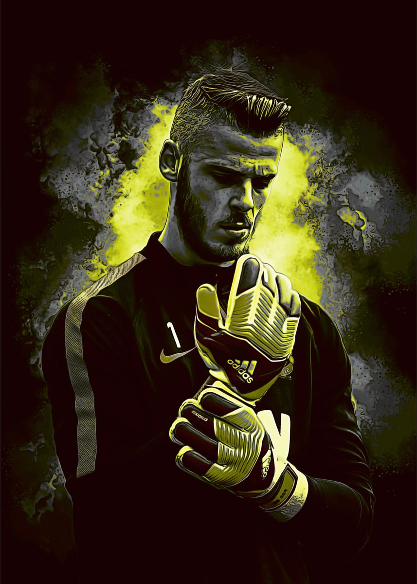 'Soccer Goalkeeper Portrait' Poster, picture, metal print, paint by ...