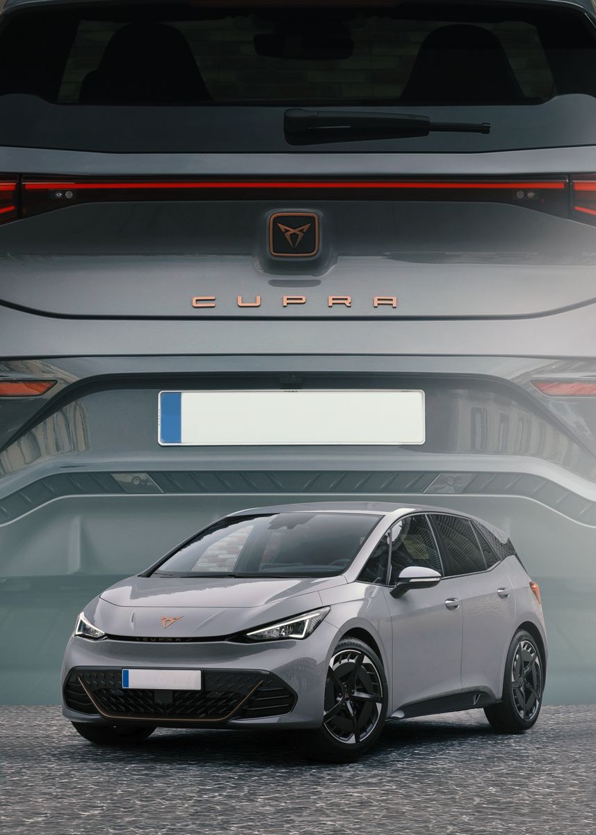 'CUPRA Born Electric Car' Poster, picture, metal print, paint by ...
