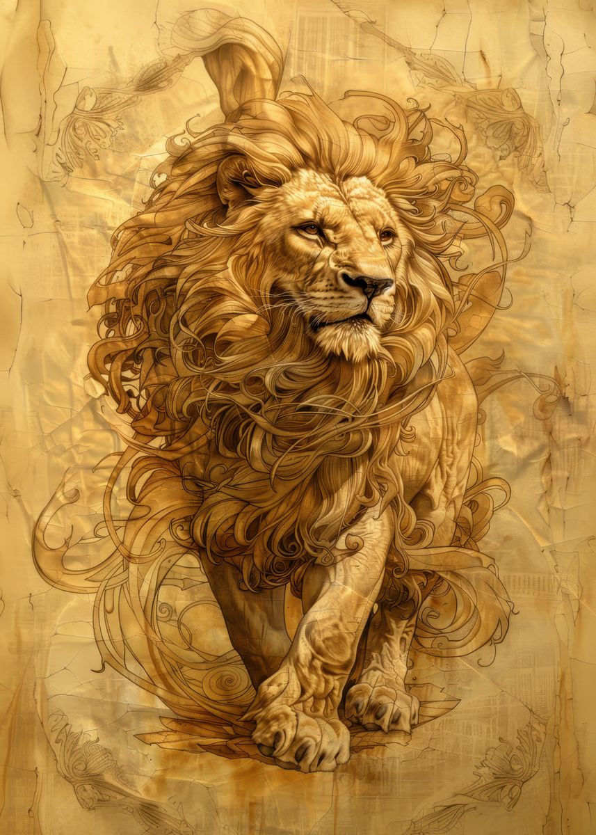 'Ethereal Lion ' Poster, picture, metal print, paint by InsaneCreations ...