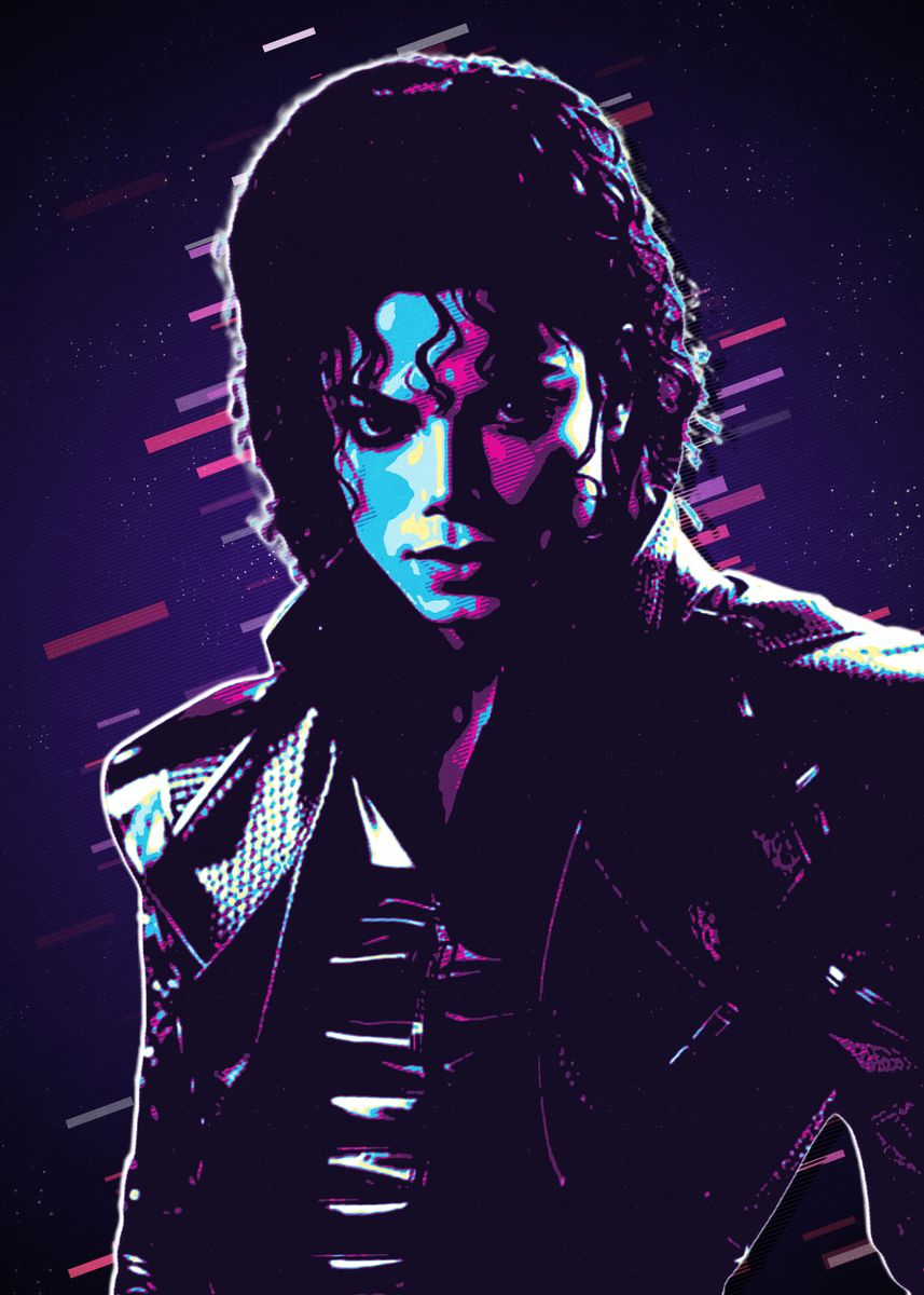 'Michael Jackson Retro Art' Poster, picture, metal print, paint by Nusi ...
