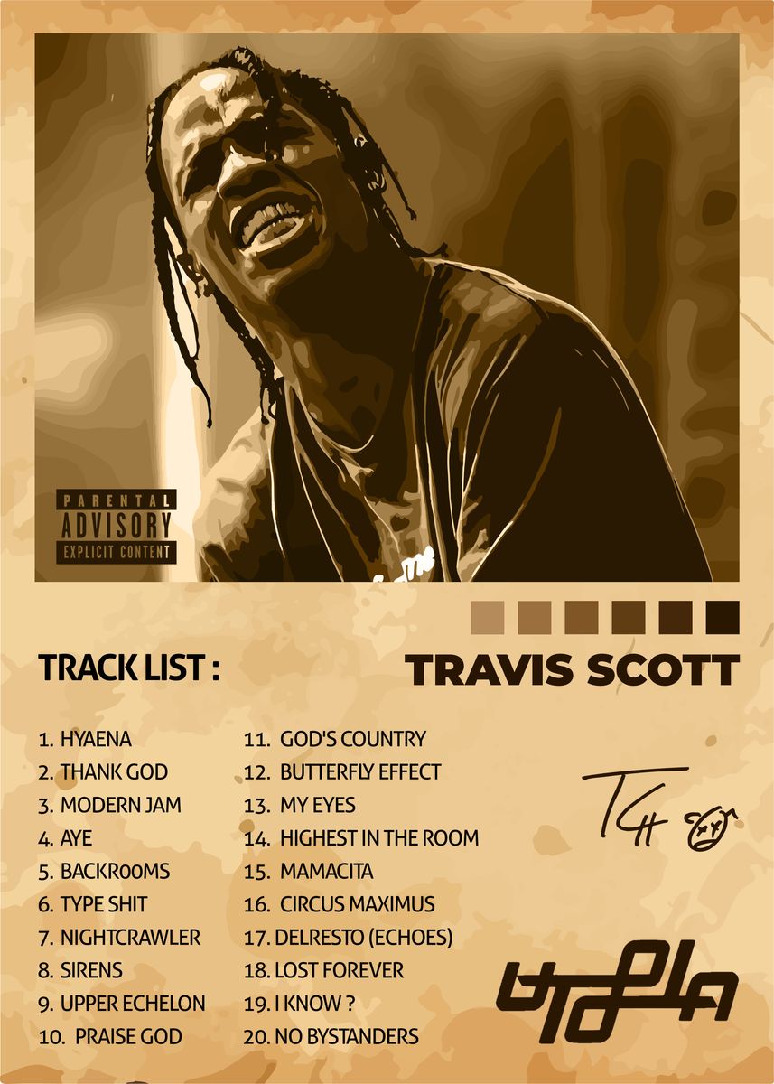 'Travis Scott' Poster, picture, metal print, paint by Rick E Design ...