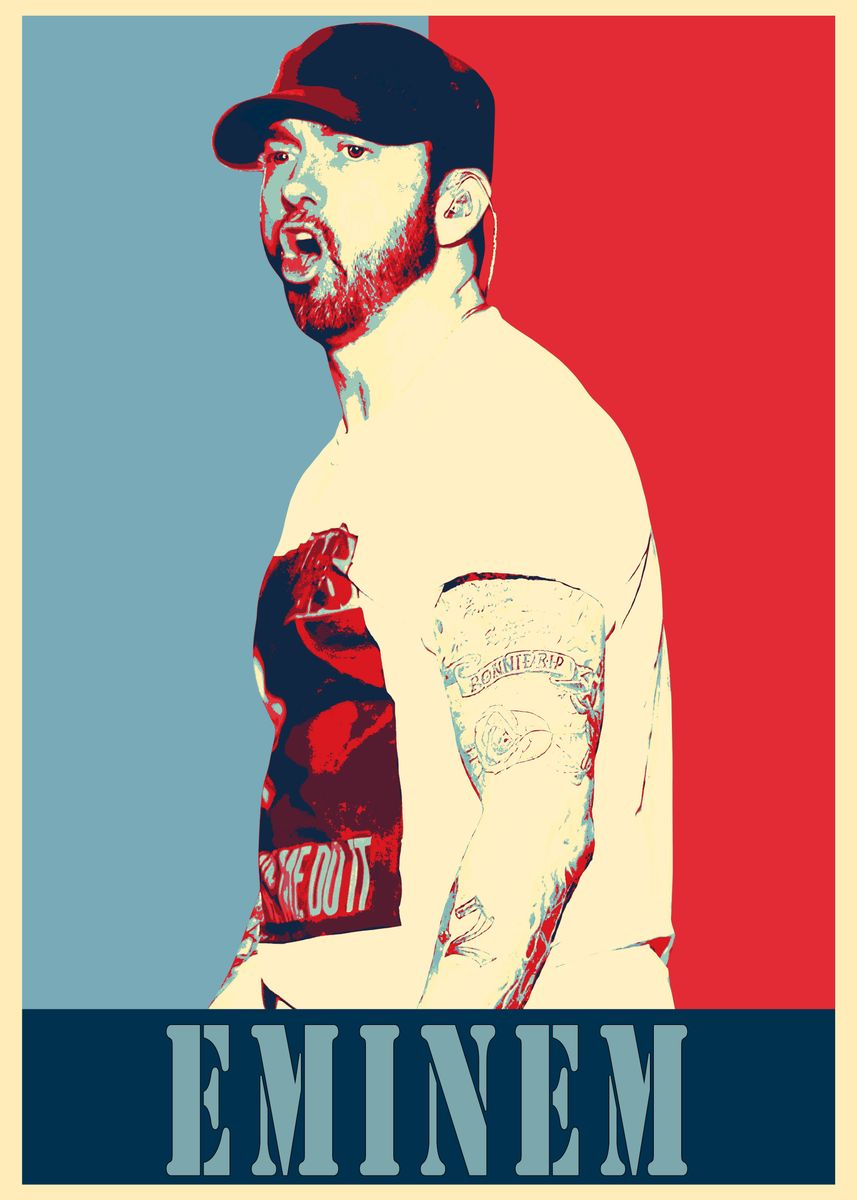 'Eminem Poster' Poster, picture, metal print, paint by ENYA | Displate