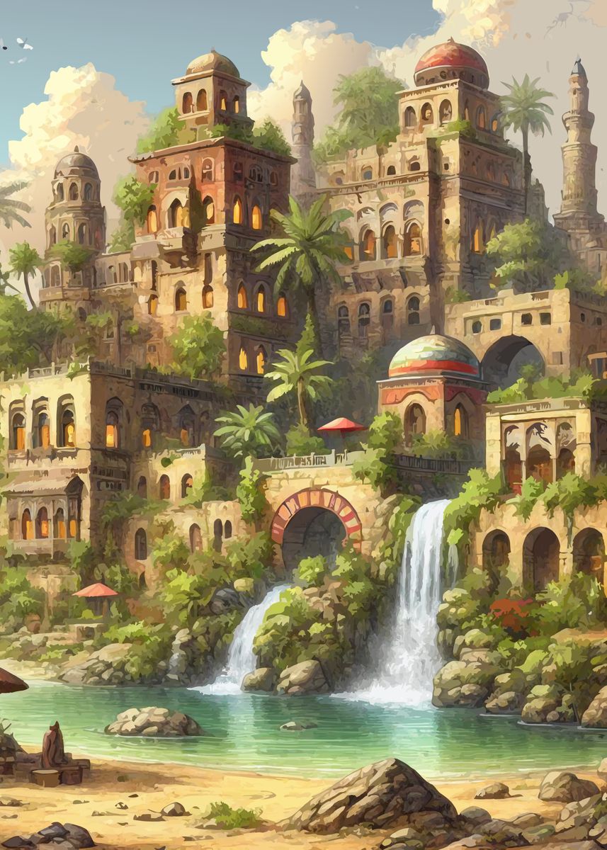 'Ancient Babylon' Poster, picture, metal print, paint by Ray Crimson ...