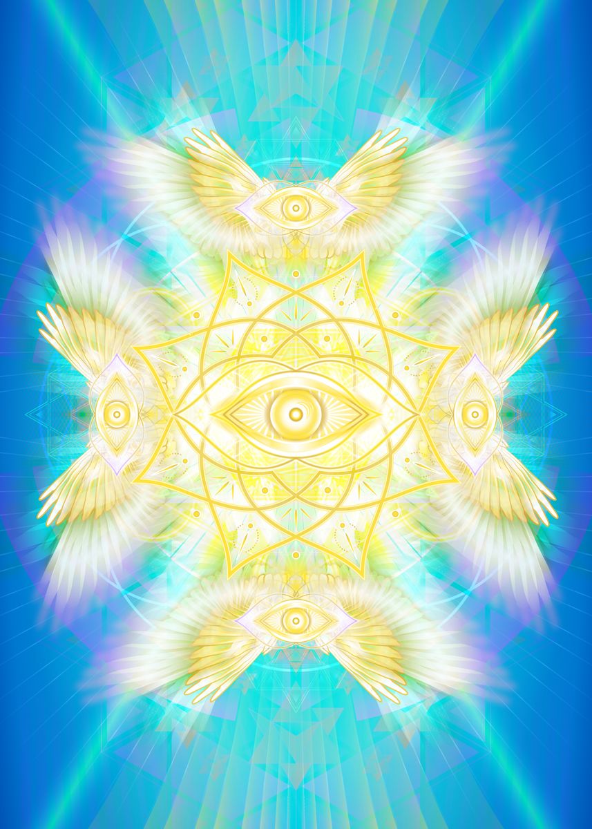 'I FEEL YOU – Celestial Angelic Art of Empathy and Connection' Poster, picture, metal print ...