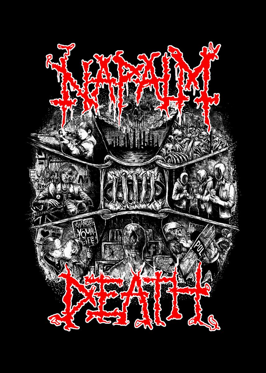 'Napalm Death Band Logo' Poster, picture, metal print, paint by Éclips ...