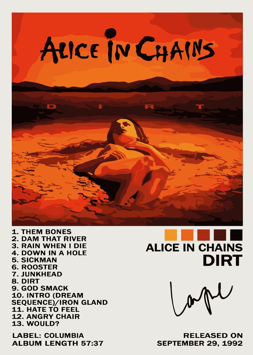'Alice in Chains - Dirt Album Cover' Poster, picture, metal print ...
