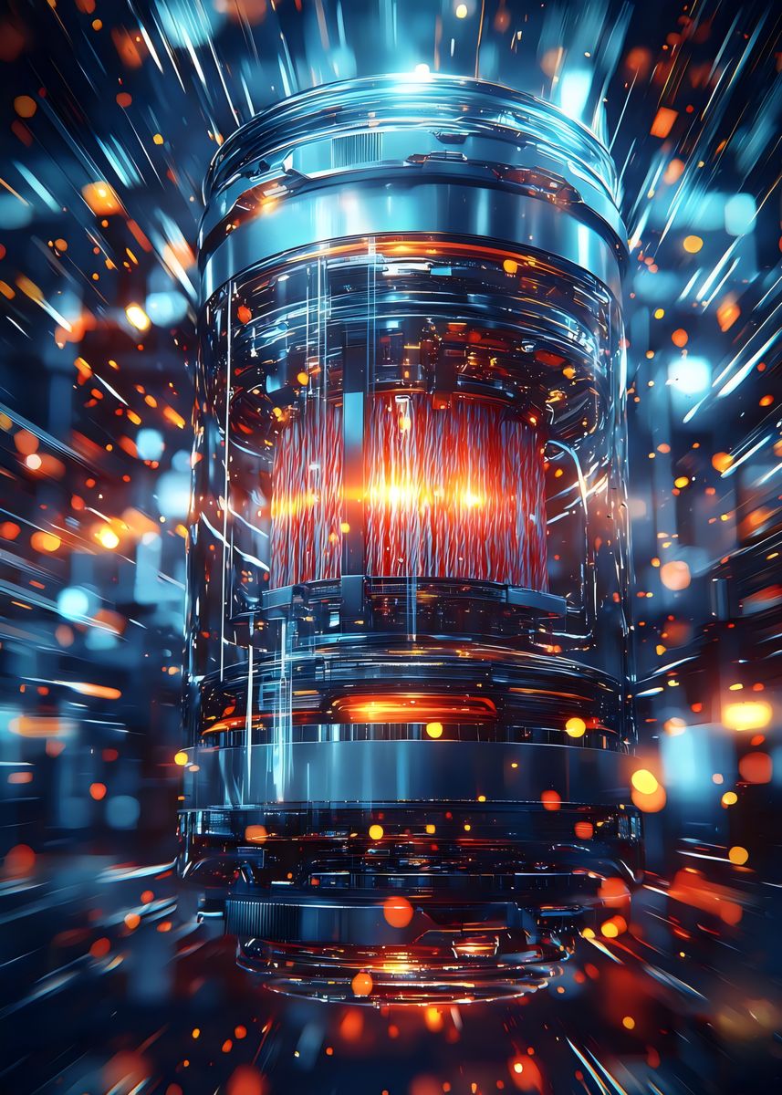 'Futuristic Energy Core' Poster, picture, metal print, paint by ...